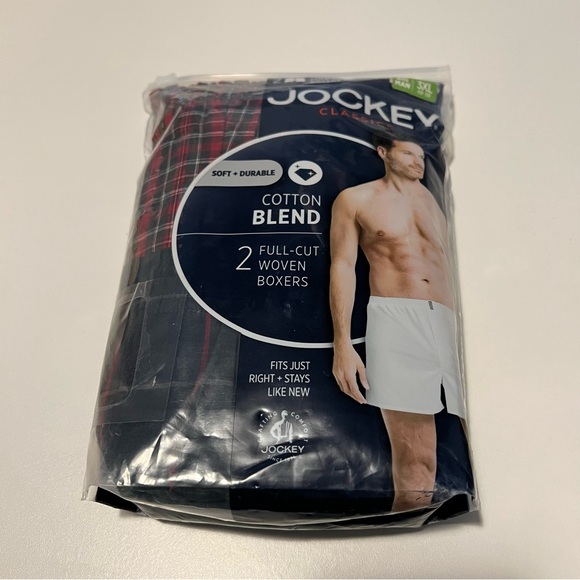 Jockey | Underwear & Socks | Jockey Black And Red Boxers Cotton Blend ...